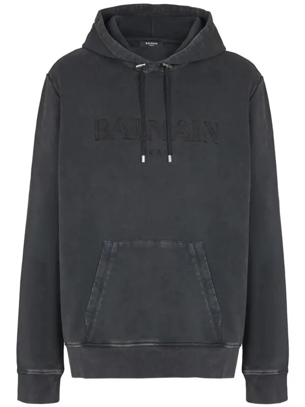 Balmain Vintage Embroidered Hoodie Fw25 Collection