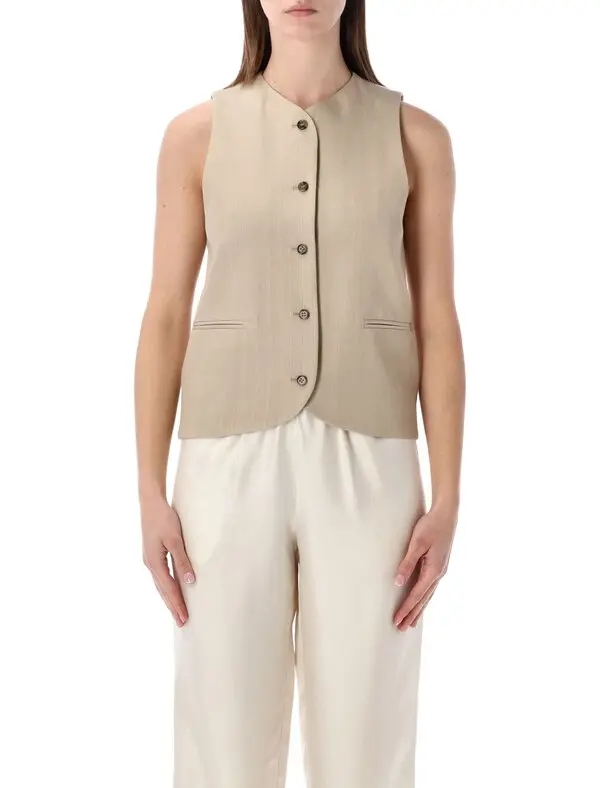 LOULOU Paco High Neck Tailored Vest
