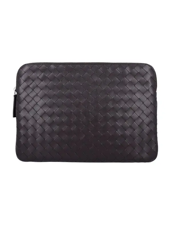 Bottega Veneta Small Intrecciato Document Case With Wristlet - Fondant