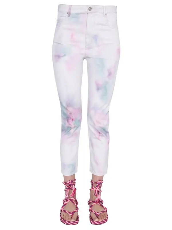 MARANT ETOILE Tie & Dye Jeans - Lilac