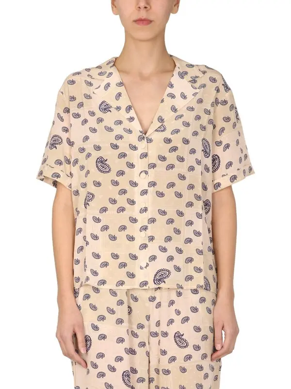 Être Cécile Paisley Print Silk Shirt