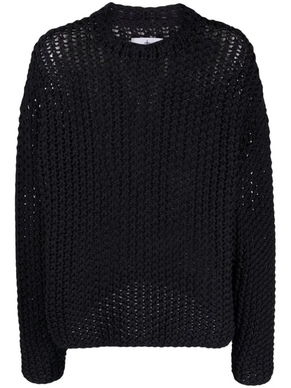 Stone Island Pullover With Ribbed Texture - Navyblue