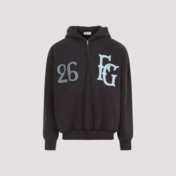 Fear Of God Half Zip Hoodie - Brown