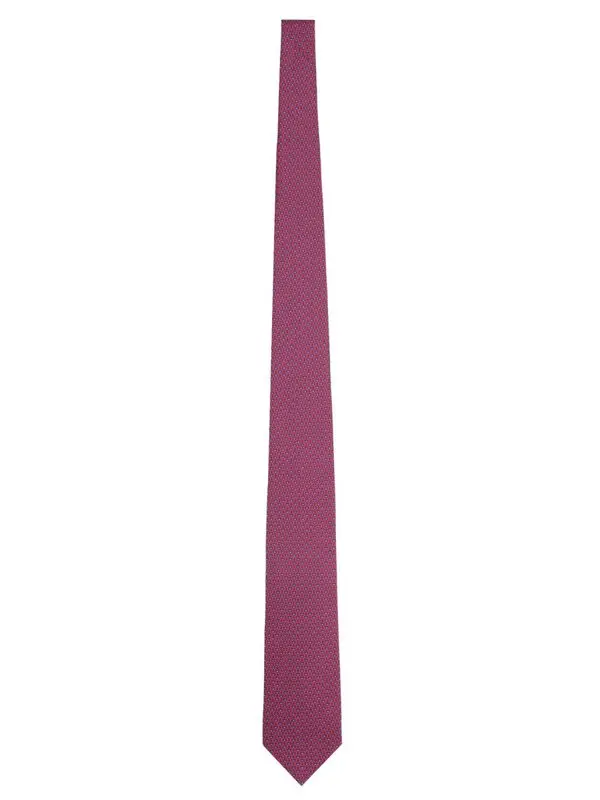 FERRAGAMO Printed Silk Neck Tie - Multicolour