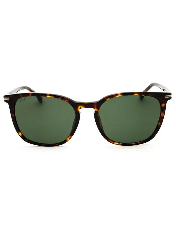 Hugo Boss Rectangular Full Rim Sunglasses - Black/grey