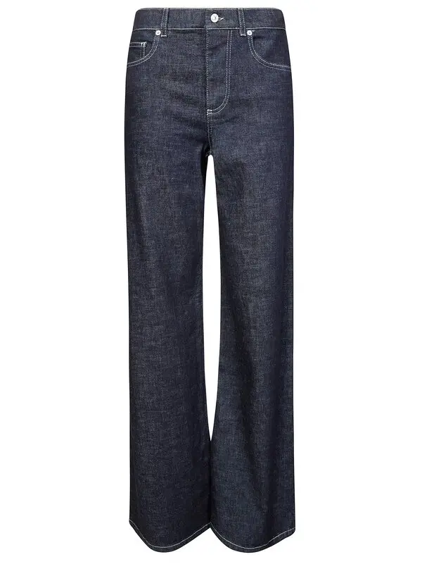 Marni Embroidered-logo Wide-leg Trousers