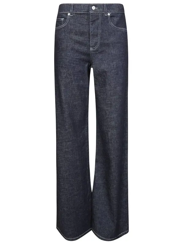 Marni Embroidered-logo Wide-leg Trousers