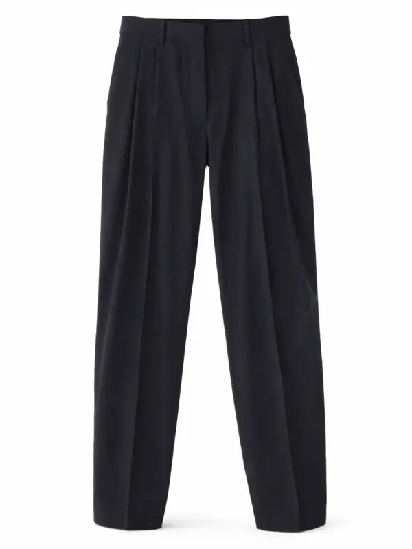Fabiana Filippi Pleated Wool Blend Trousers - Blue