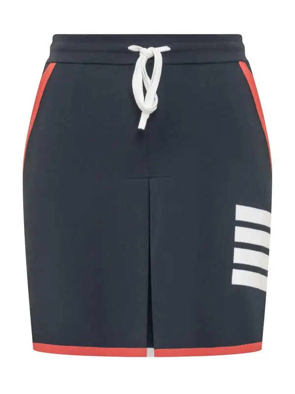 Thom Browne Mini Skirt With 4-bar Detailing