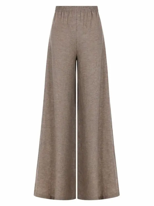 Fabiana Filippi Linen Wide-leg Pants - Grey