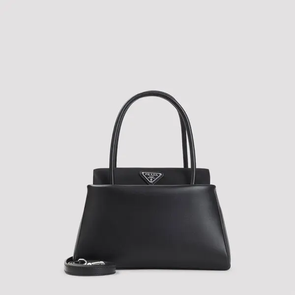 Prada Mini Leather Shoulder Bag - Black