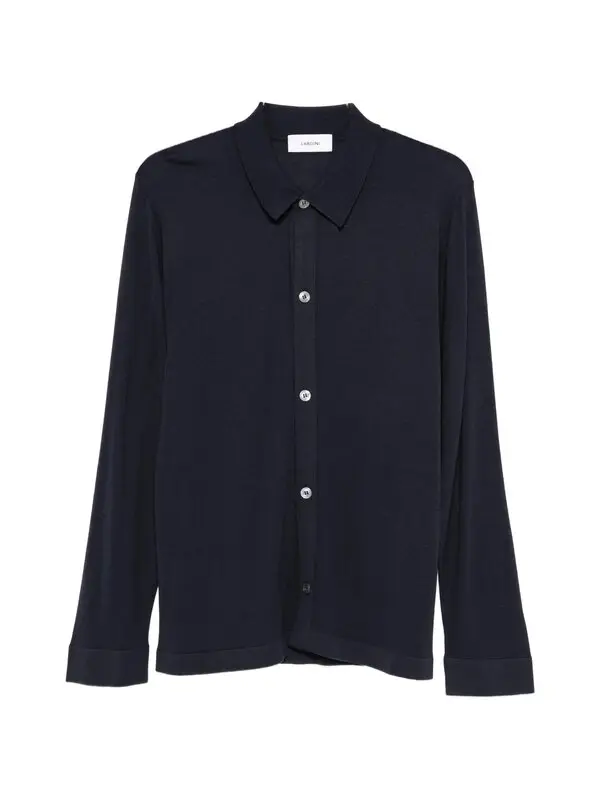 LARDINI Silk Button-up Shirt With Long Sleeves Size