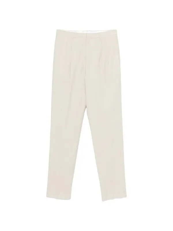 LARDINI Tailored Cotton And Silk Blend Trousers