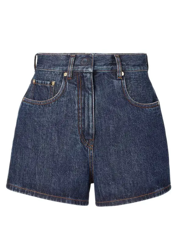 Fendi Embellished Five-pocket Mini Shorts