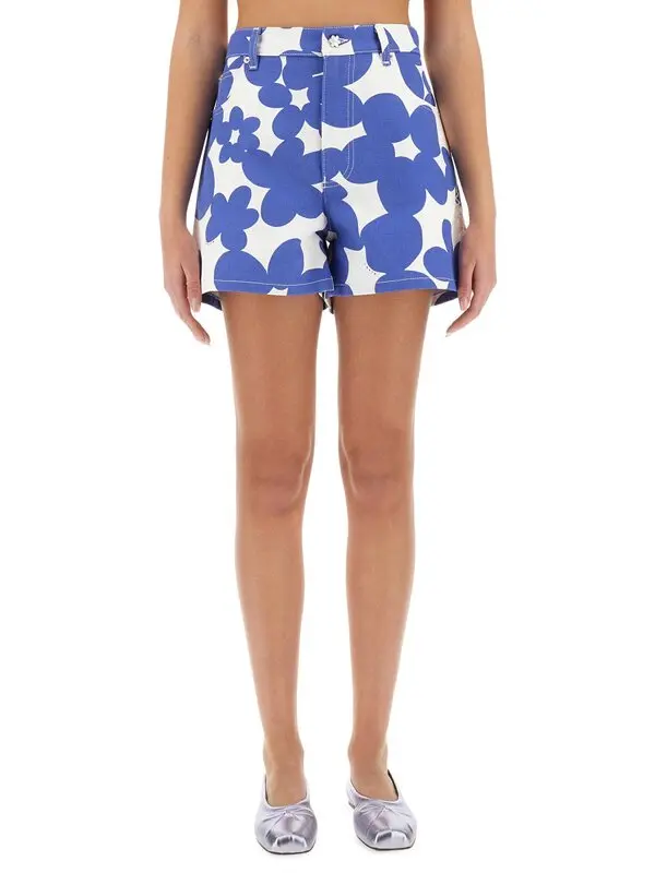 Marni Printed Cotton Shorts - Multicolour