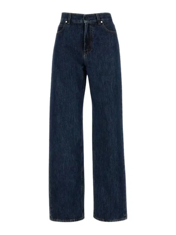 Fendi Cotton Jeans With Embroidered Logo
