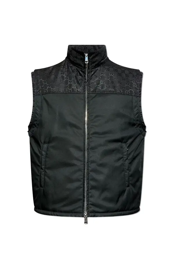 Gucci Gg Heavy Nylon Gilet - Black