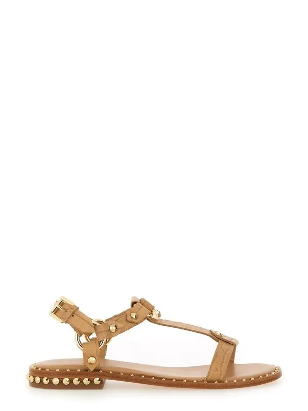Ash Patsy Bis Croc Printed Embellished Flat Sandal