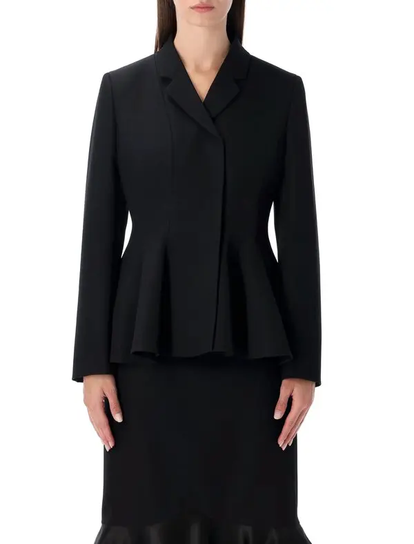 Fendi Wool Double-breasted Blazer - Black