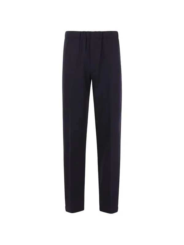 LARDINI Elasticated Waistband Trousers - Blue