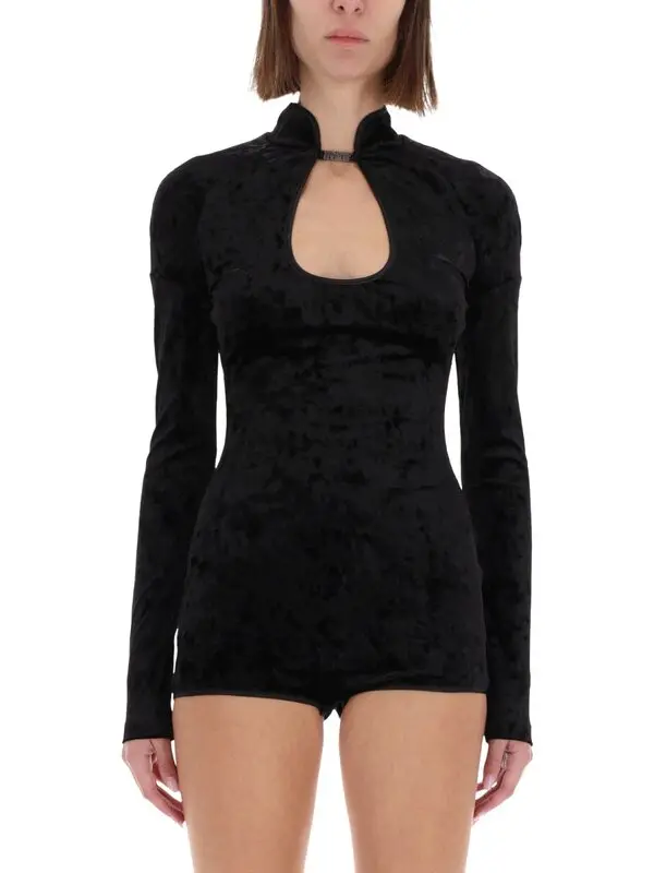 Versace Keyhole Long-sleeve Top