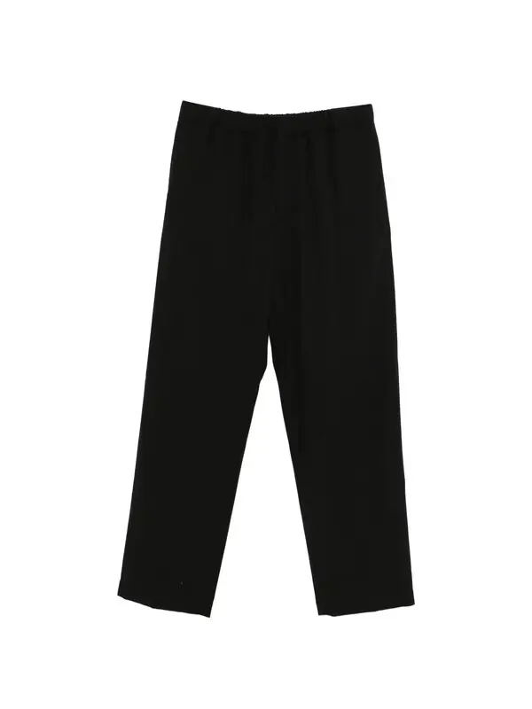 LARDINI Pure Virgin Wool Trousers With Internal Drawstring Waist