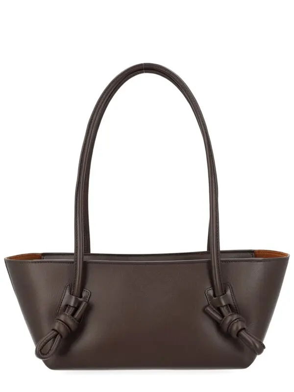 Hereu Fleca Knotted-handle Leather Shoulder Bag - Brown