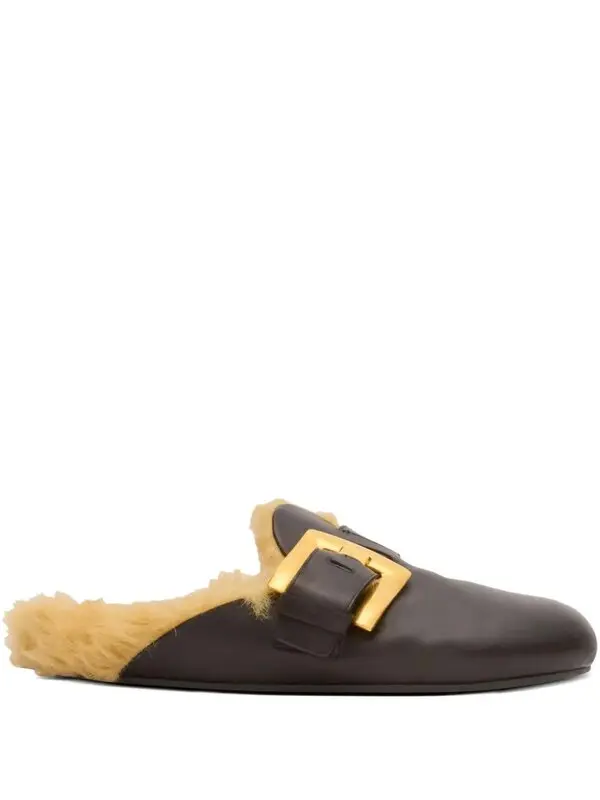 Balmain Mini Faux Fur Sandals - Noir