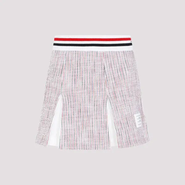 Thom Browne Cotton Box Pleated Mini Skirt - Multicolour