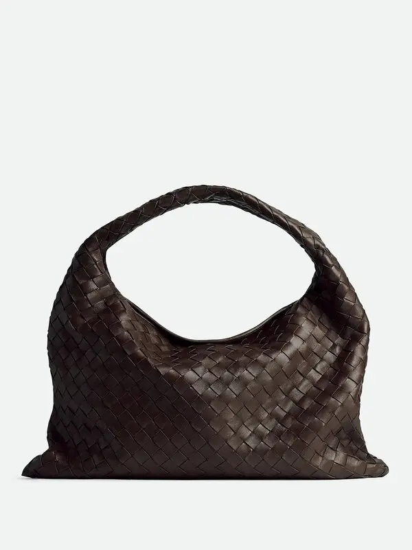 Bottega Veneta Woven Leather Hobo Bag - Marrone