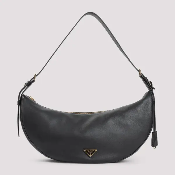 Prada Calf Leather Shoulder Bag - Black