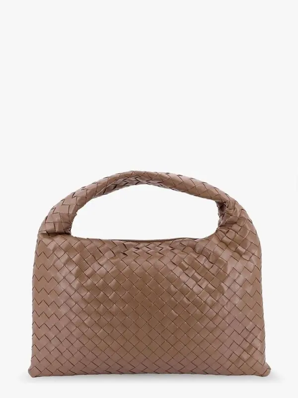 Bottega Veneta Small Woven Leather Handle Bag - Beige