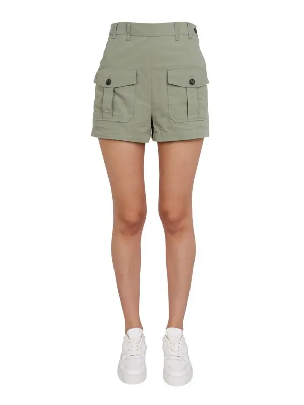 Philippe Model High-waisted Cargo Shorts With Button Detail