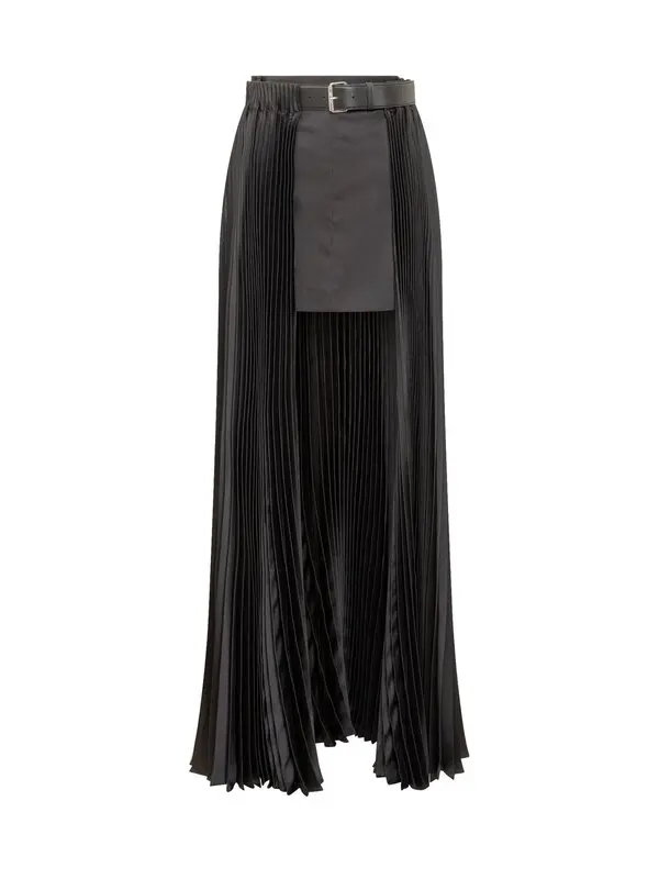 PETER DO Belted Pleated Maxi Skirt