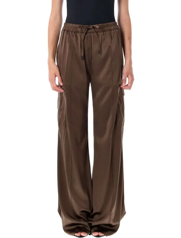 TOM FORD Stretch Silk Satin Cargo Pajama Pants