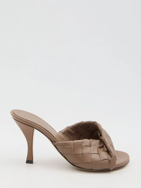 Bottega Veneta Woven Leather Heeled Mules