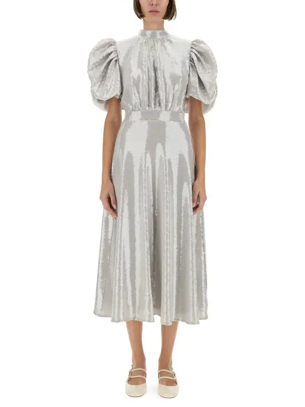 ROTATE BY BIRGER CHRISTENSEN Sequined Midi Dress - Grey