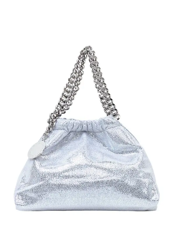 Stella McCartney Mini Shoulder Bag With Drawstring Closure - Silver