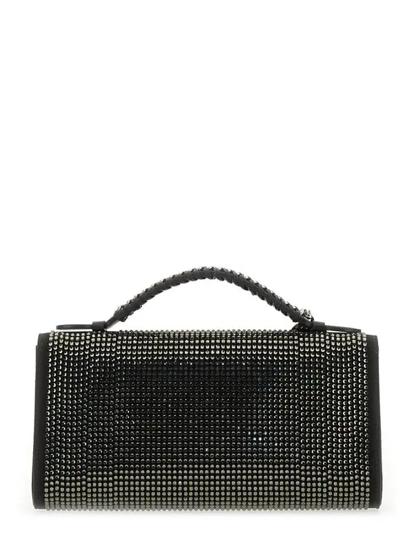 Stella McCartney Falabella Rhinestone Clutch Bag - Black