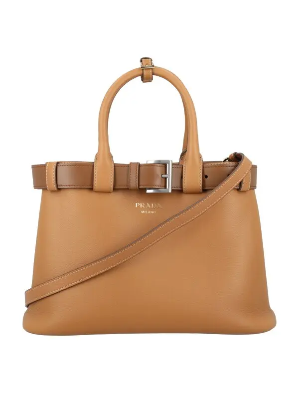 Prada Leather Mini Bag - Marrone