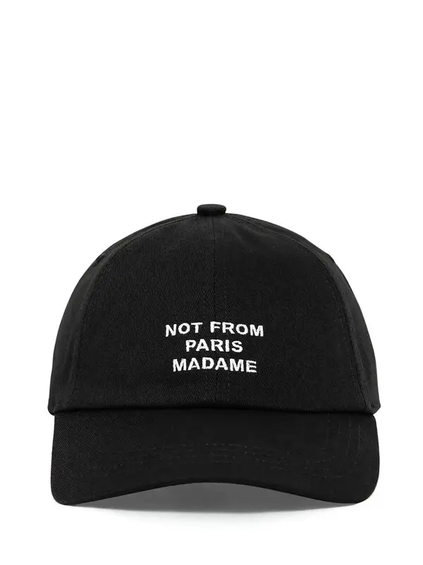 Drole De Monsieur Baseball Cap With Embroidered Detailing - Nero