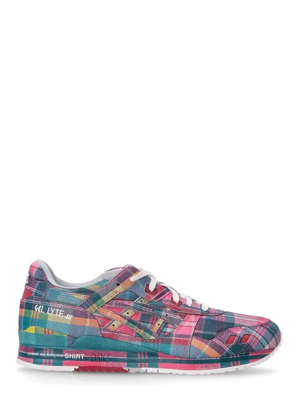 Comme Des Garçons X Asics Gel-lyte Iii "tartan Print" Sneakers - Printb