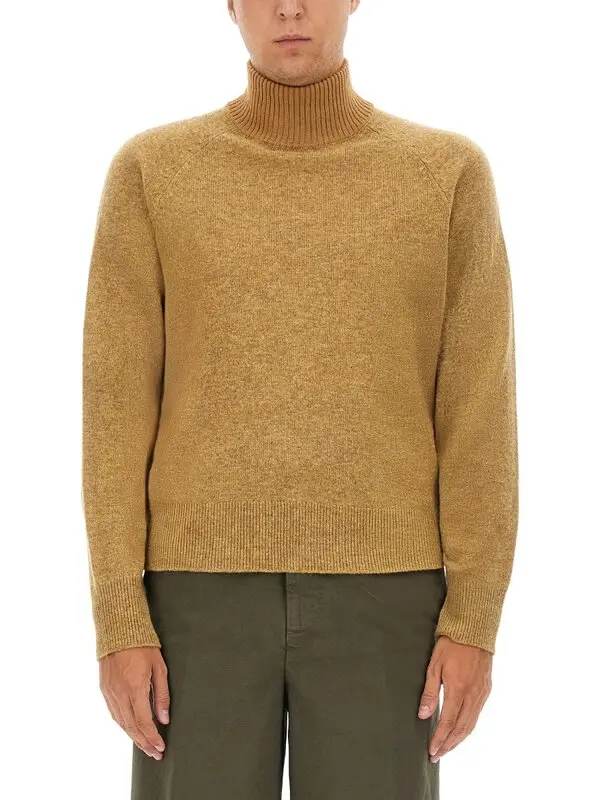Dries Van Noten Turtleneck Fine Knit Sweater - Beige