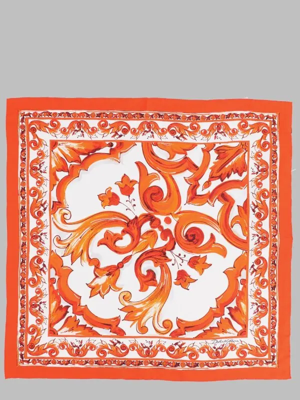 Dolce & Gabbana Printed Foulard - Orange