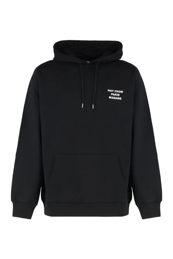 Drole De Monsieur Slogan Hoodie - Black