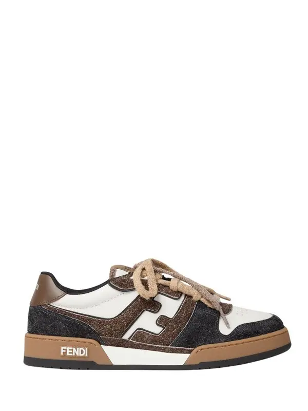 Fendi Match Trainers Leather - Grey
