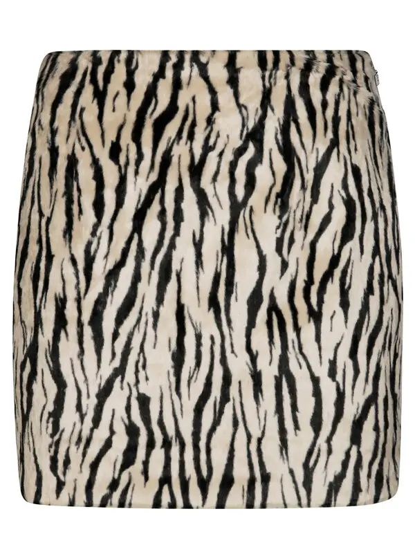 ROTATE BY BIRGER CHRISTENSEN Faux Fur Mini Skirt