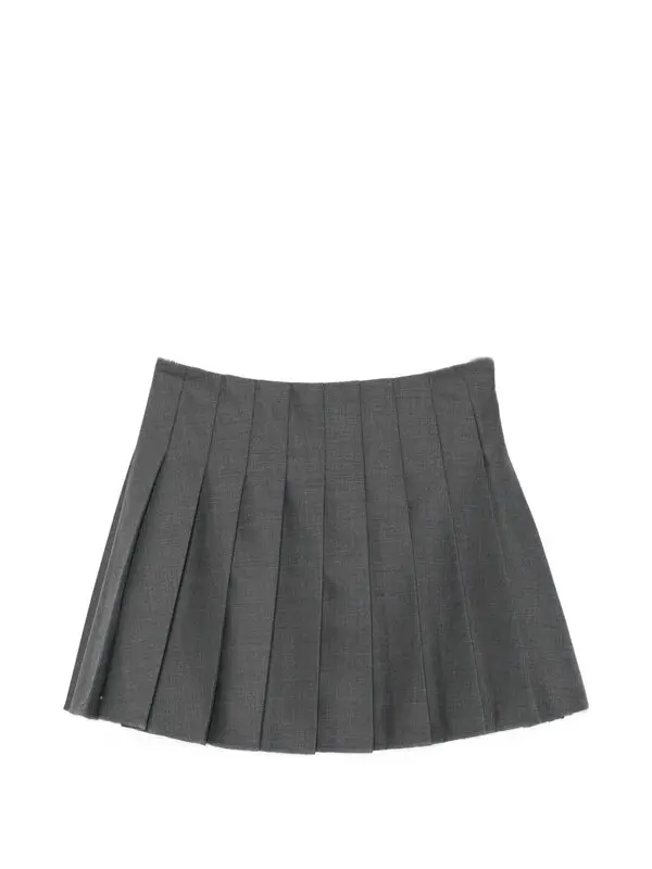 SELF-PORTRAIT Pleated A-line Mini Skirt - Grigio
