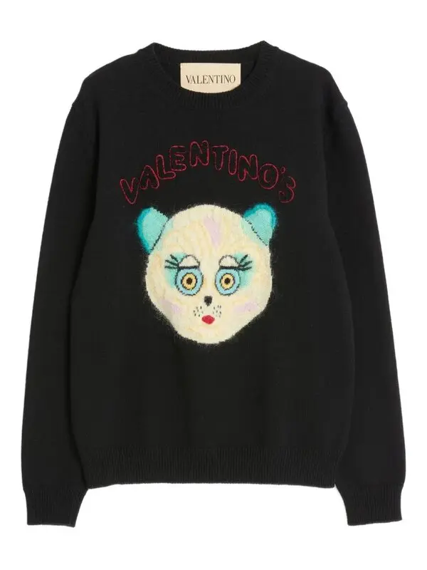 Valentino Garavani S Sweater Knit With Cat Design