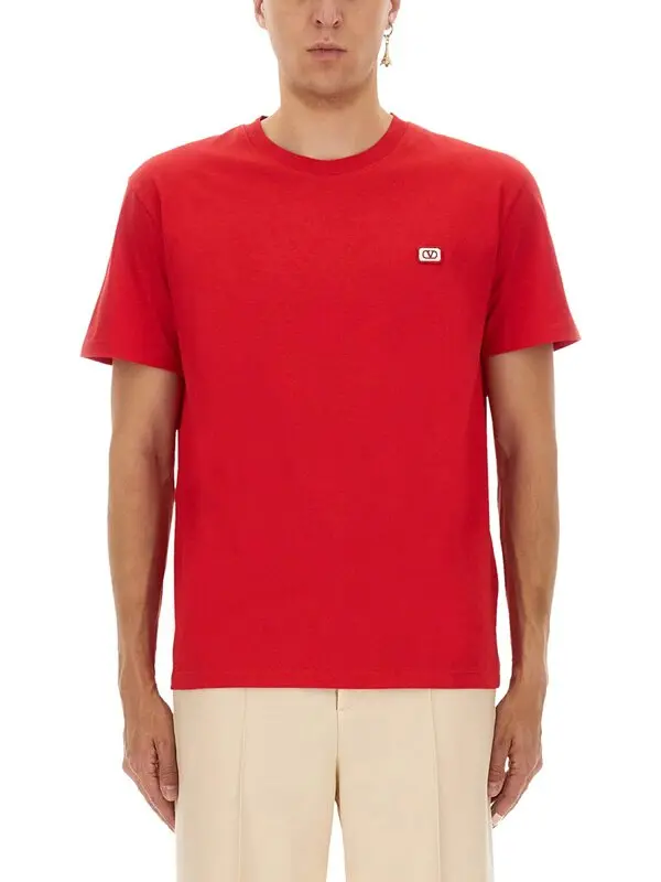 Valentino Garavani Regular Fit Cotton T-shirt With Signature Vlogo